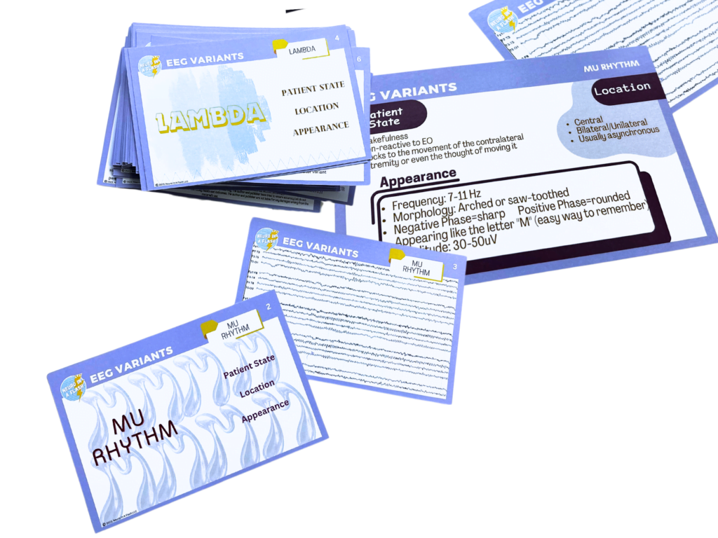 EEG Variants Flashcards, study material for neurodiagnostics, EEG ...